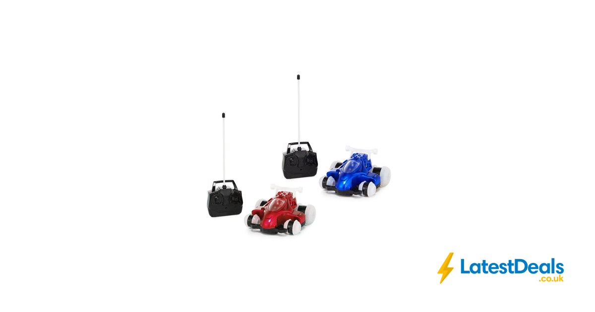 Set of 2 Sidewinder Remote Control Stunt Cars with Lights, £17.54 at QVC