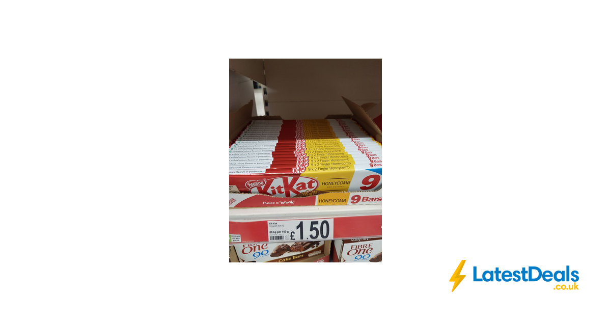 KitKat 2 Finger Honeycomb Milk Chocolate Biscuit Bar Multipack, £1.50 ...