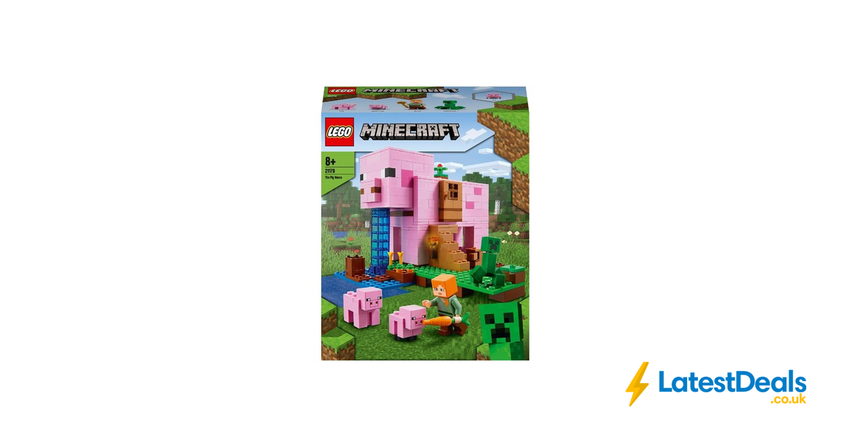 LEGO 21170 Minecraft the Pig House Animals Set with Alex Figure, £34.99 ...
