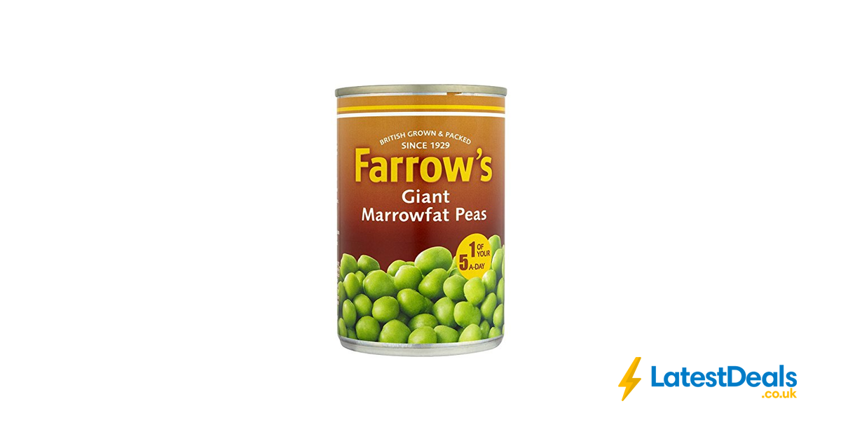 Farrows Giant Marrowfat Processed Peas, 300 G (Pack of 24), £12.24 at ...