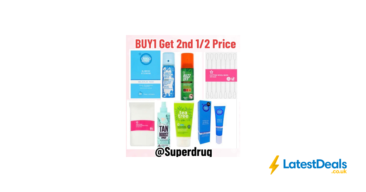 Buy 1 Get 2nd 1/2 Price on Selected Superdrug Skin & Bodycare at Superdrug