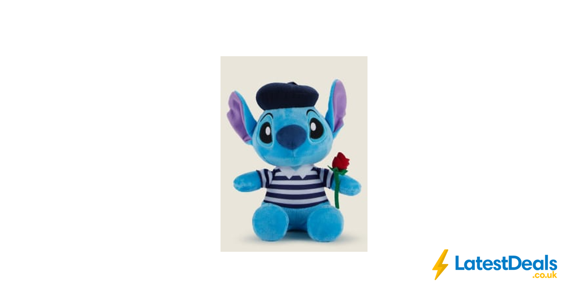 NEW Disney Stitch Valentine's Plush Super Cute!, £8 at ASDA
