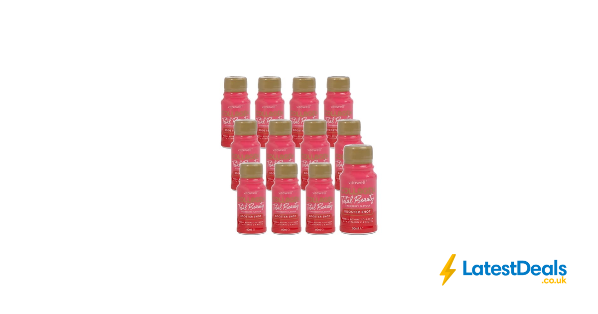 Vitawell Collagen Total Beauty Booster Shot - Strawberry, £11.88 at ...