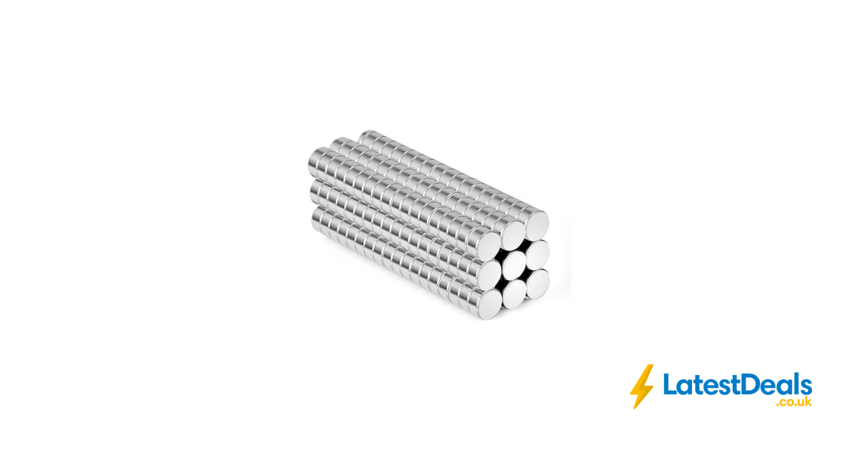 Wukong 6x3mm Mini Magnets, 100 Pack, £3.99 at Amazon