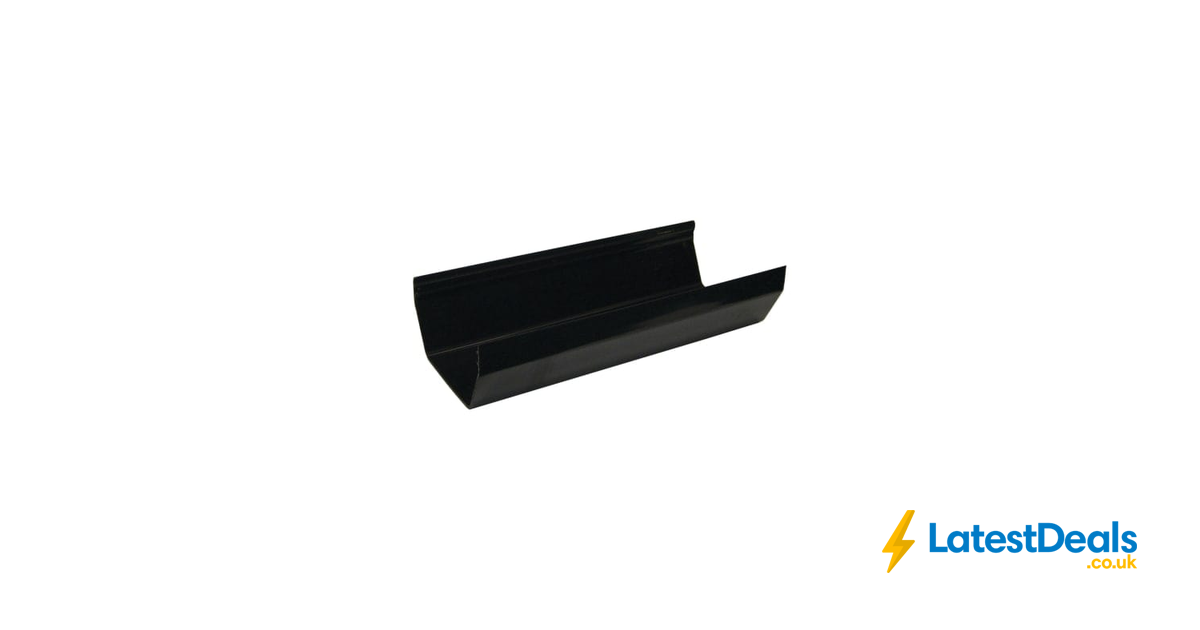 FloPlast 114mm Black Square Line Gutter - 2m, £7 at Wickes