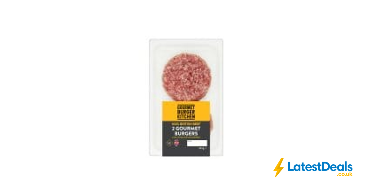 Gourmet Burger Kitchen 2 Gourmet Beef Burgers 342g, £4.12 at Waitrose