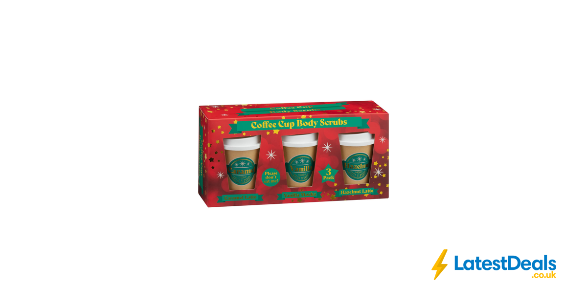 Coffee Cup Body Scrub Set 3pk, £2 at B&M