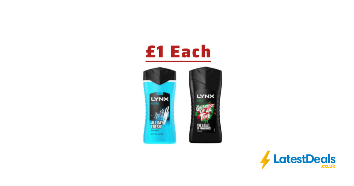 Lynx Shower Gel 225ml - Africa ,Ice Chill Each, £1 at B&M