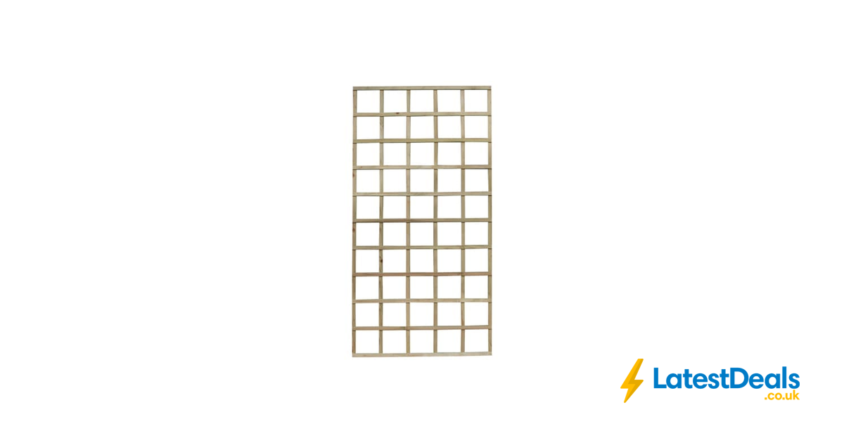 Forest Garden Smooth Planed Trellis Panel - 900 X 1800mm, £13 at Wickes