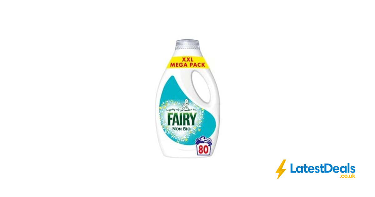 Fairy Non Bio Washing Liquid for Sensitive Skin 80 Washes, £11.50 at Ocado