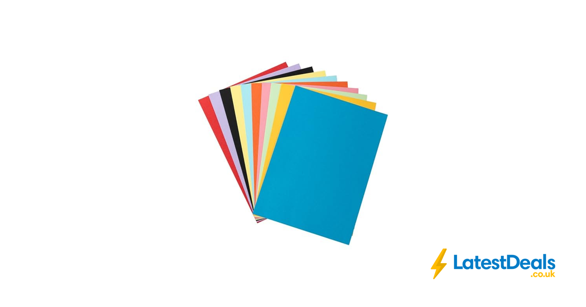 Coloured Paper A4 100 Sheets - Cardstock 180gsm with 10 Colours, £6.95 ...