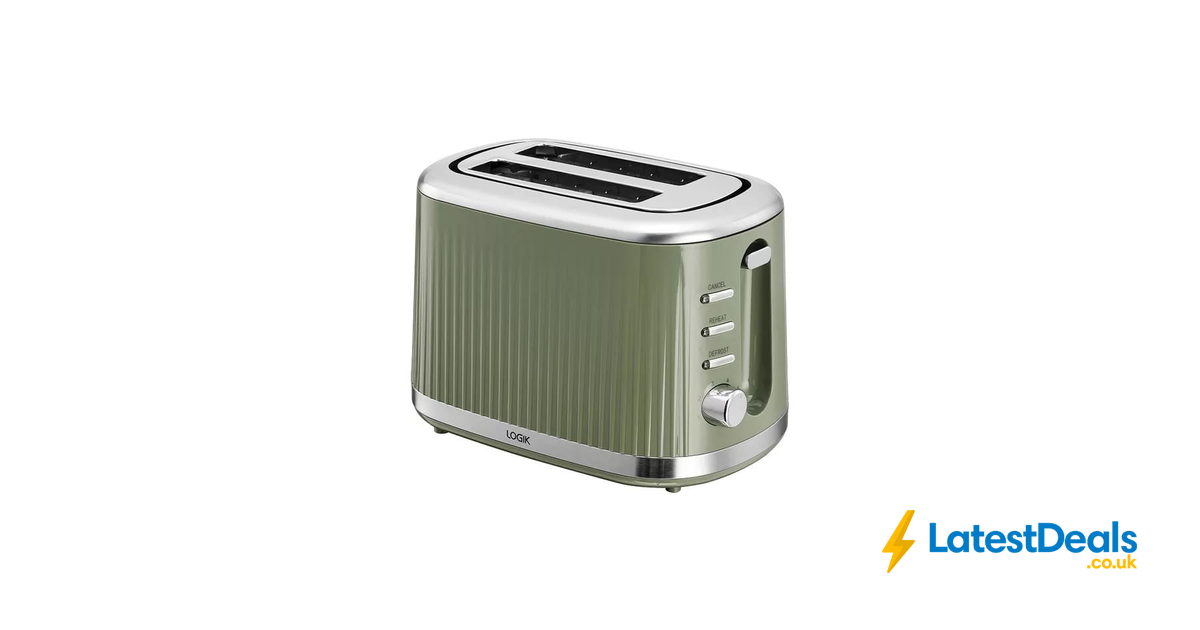 LOGIK L02PTG23 2-Slice Toaster - Green, £6.97 at Currys