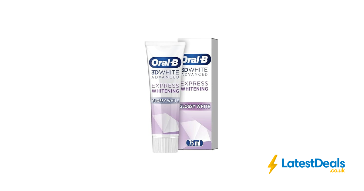 Oral-B 3D White Advanced Toothpaste Express Whitening Glossy White 75ml ...