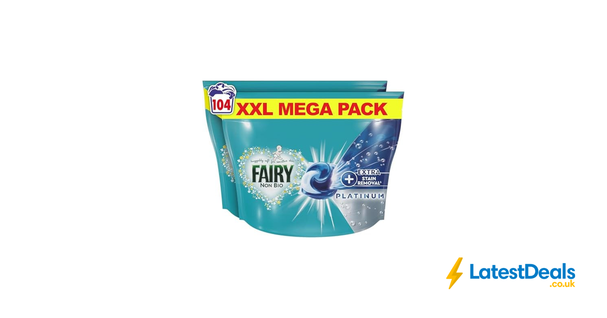 Fairy Non Bio Platinum PODS Washing, £23.58 at Amazon