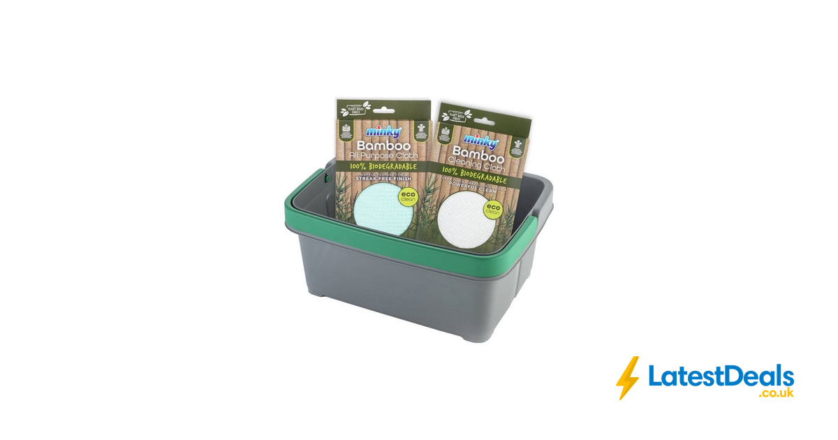 Minky Eco Cleaning Caddy and Cloths Set - Grey, £8 at Argos