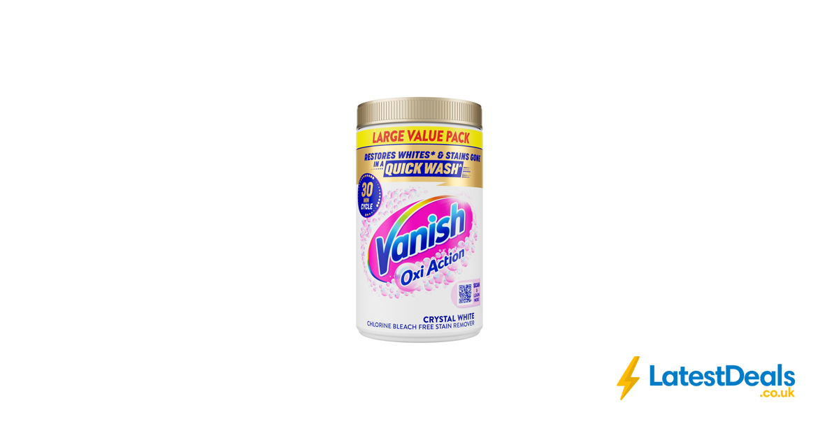 Vanish Gold Oxi Action Stain Remover Powder, 1.41 Kg, £9 at Amazon
