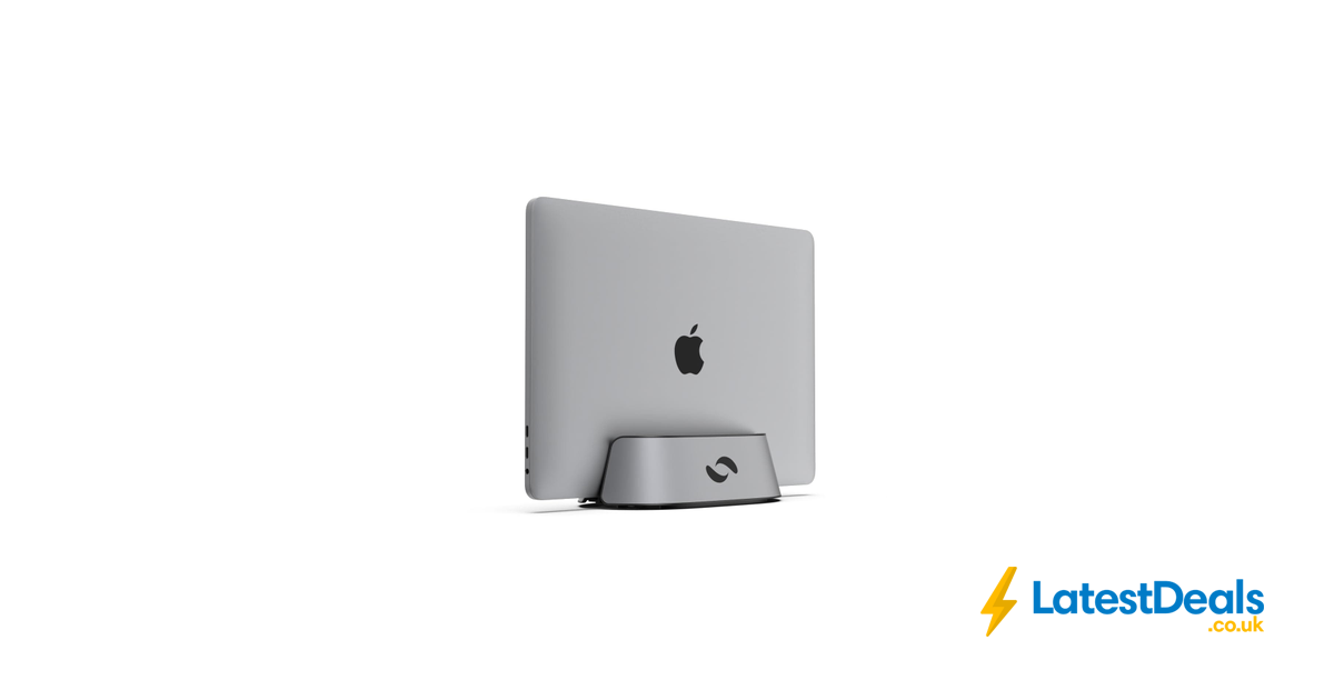 HumanCentric Adjustable Space Grey Vertical Laptop Stand, Clamshell ...