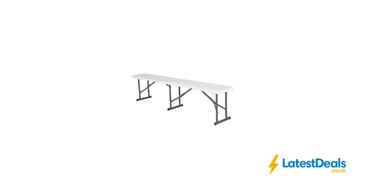LIFETIME 6 Ft Foldable Bench, White, £25.14 at Amazon