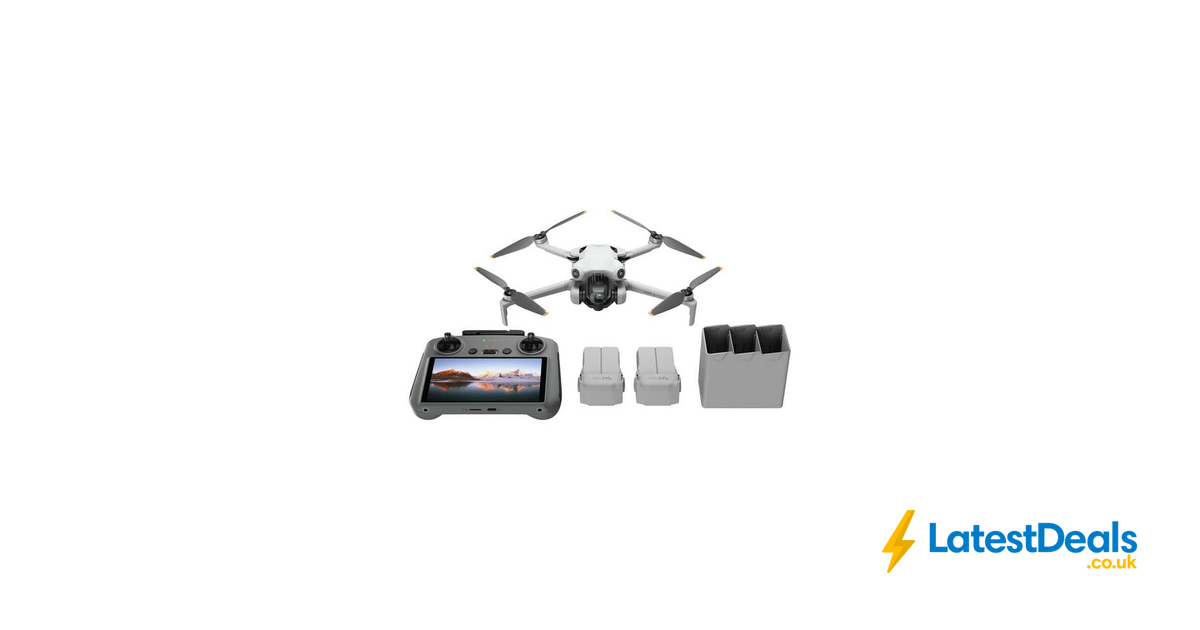 DJI Mini 4 Pro Drone Fly More Combo with RC2, £779 at Argos