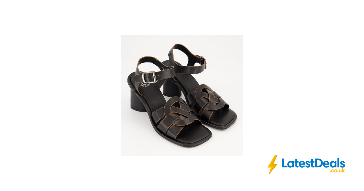 OSPREY LONDON Black Leather the Peru Sandals, £39 at TK Maxx