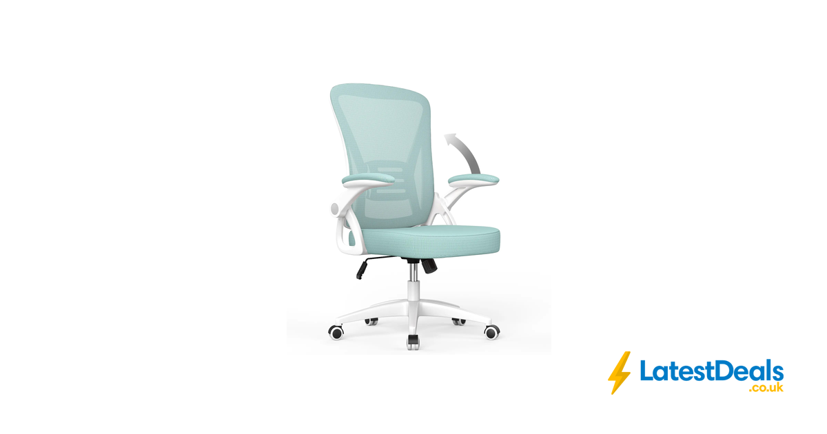 Office Chair with 360 Rotation Seat and Adjustable Armrests, £56.24 at ...