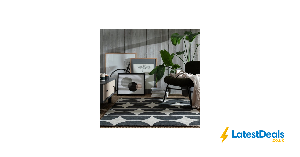 Habitat mid Century Mini Geo Grey & White Cut Pile Rug, £27 at Argos