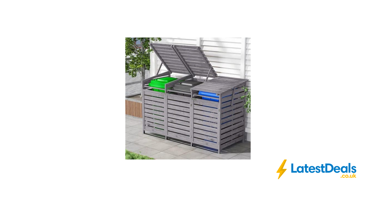 Outdoor Spruce Wood Garbage Can Garden Storage Shed, £189 at Debenhams