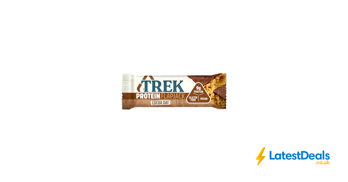 Trek Cocoa Oat Protein Flapjack 50g, £1.20 at Holland & Barrett