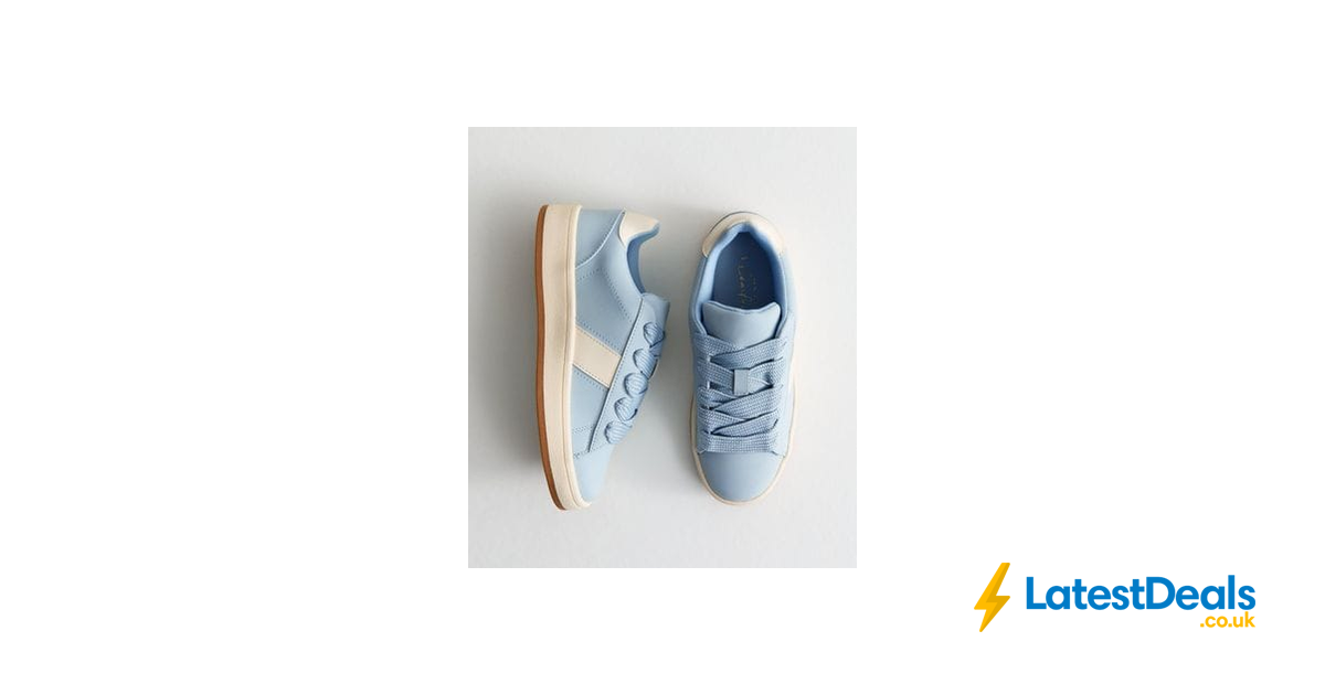 Light Blue Faux Suede Chunky Sole Trainers, £9 at New Look