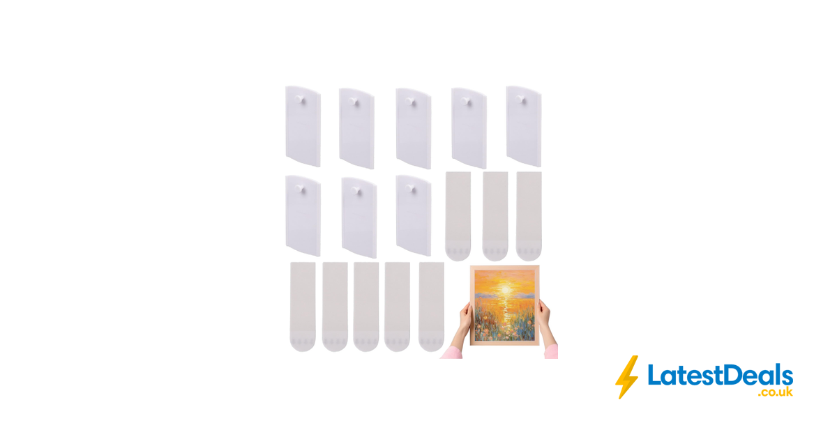 Self-Adhesive Picture Hanging Kit, 8pcs, Removable Strips, £1.99 at Amazon