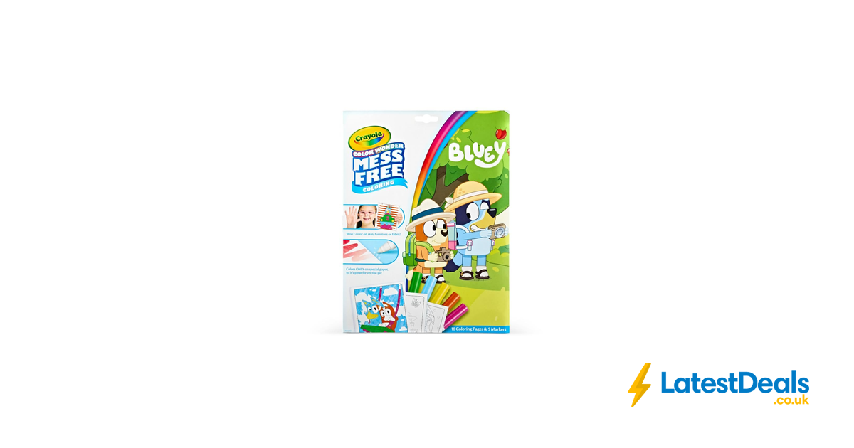 CRAYOLA Bluey Mess-Free Colouring Book with Markers, £5.02 at Amazon