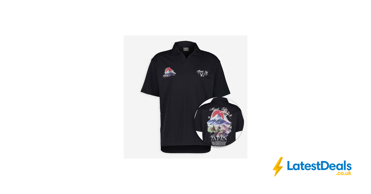 Black Mount Fuji Graphic Polo Shirt, £10 at TK Maxx