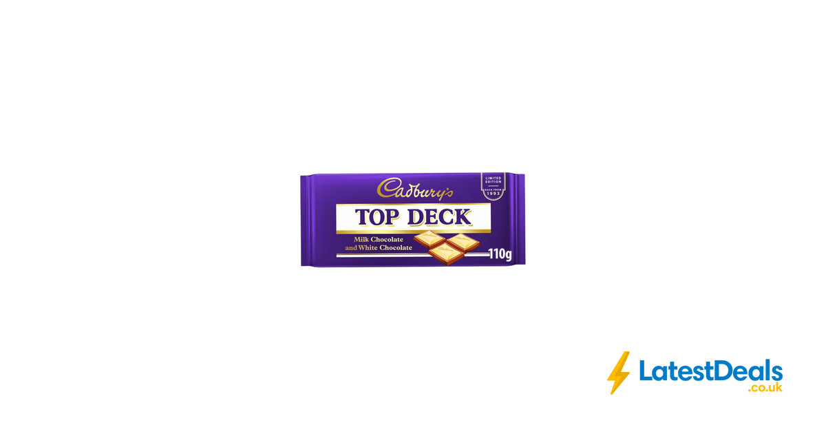 3 X 110g Cadburys Top Deck Milk Chocolate and White Chocolate at ...