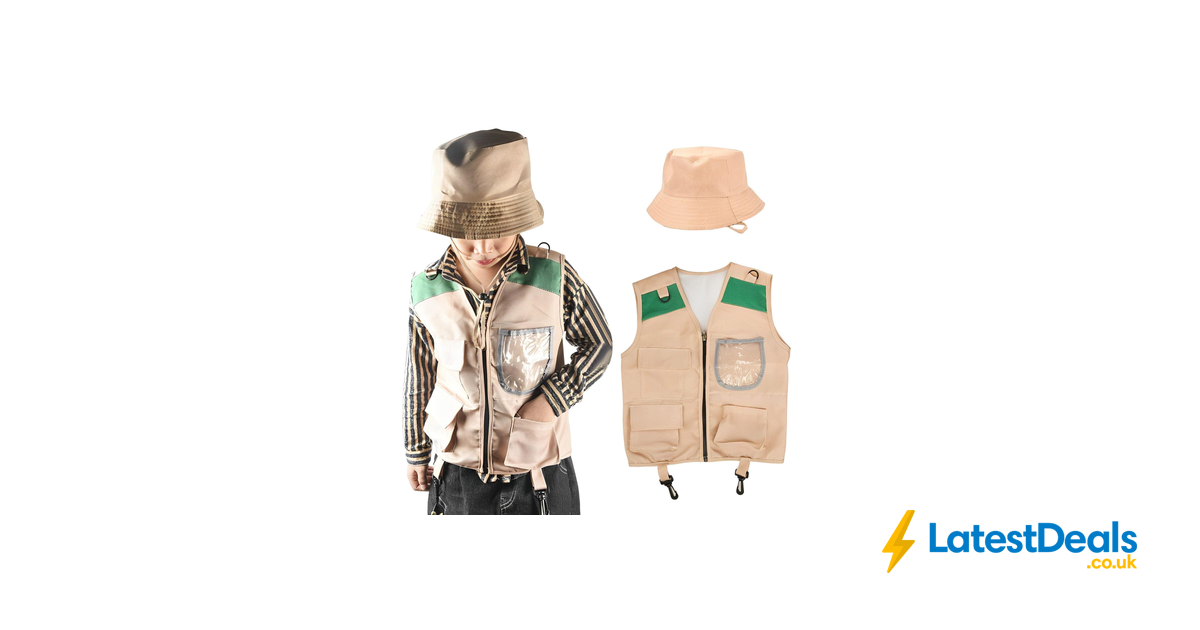 Amycute Kids Explorer Costume Set with Camouflage Cargo Vest, £5.59 at ...