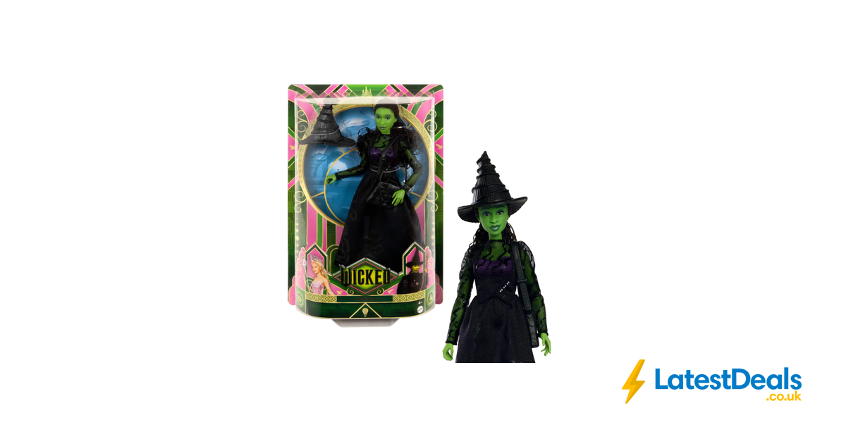 Mattel Wicked Elphaba Fashion Doll with Accessories HXT62, £17.99 at Amazon