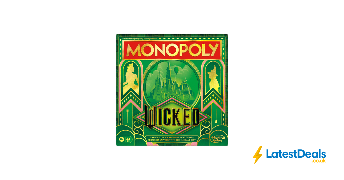 Monopoly Wicked Board Game, Inspired by Wicked Movie, Family Game, £22. ...