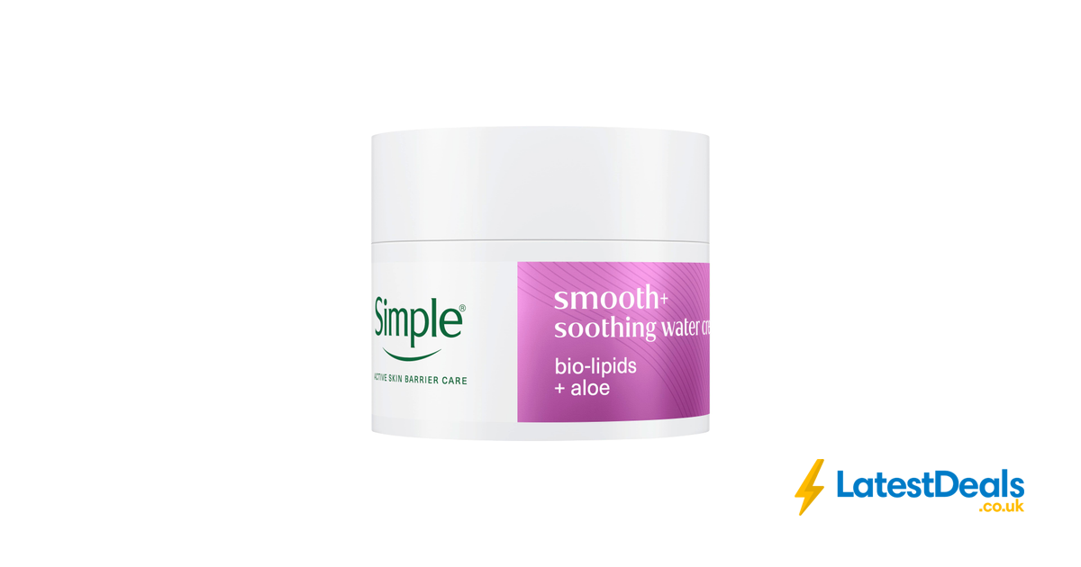 Simple Soothing Water Face Cream with Bio-Lipids & Aloe 50ml, £5.06 at ...