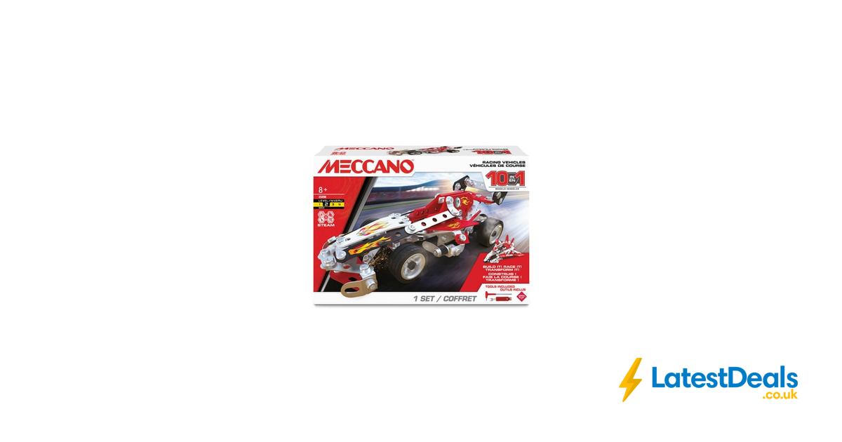 Meccano 10-in-1 Racing Vehicles Construction Set, £10 at The Entertainer