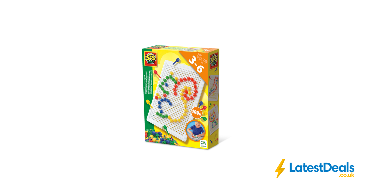 SES Creative Mosaic Board with 100 Pins for Kids Age 3+, £3.49 at Amazon