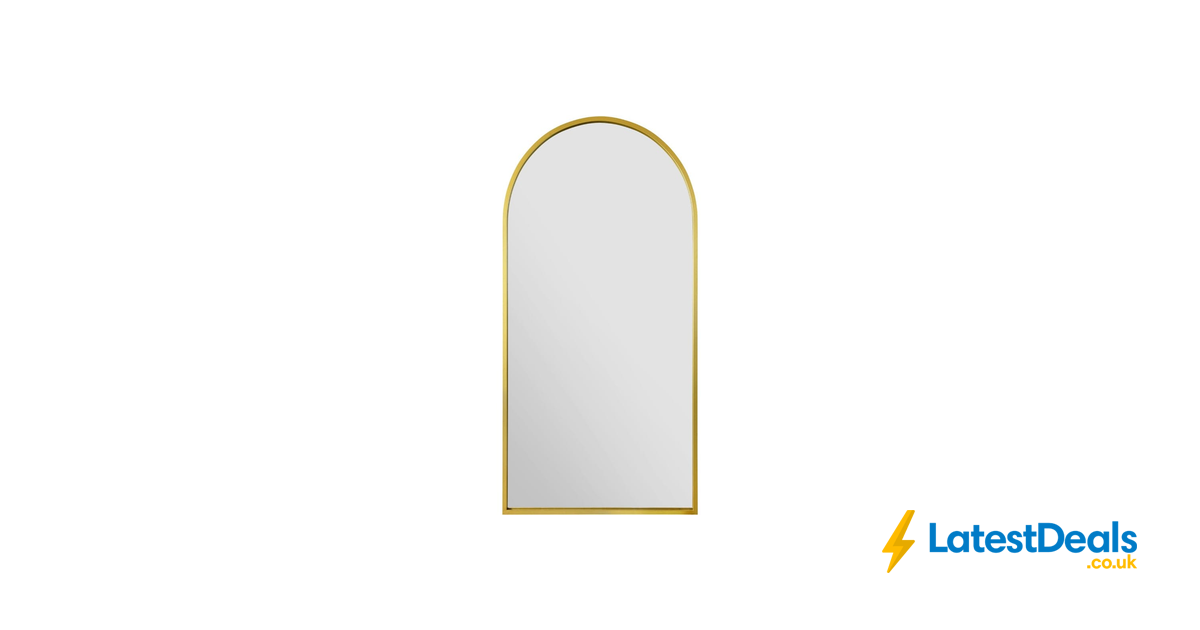 MirrorOutlet the Arcus Gold Framed Arched Garden Wall Mirror 180 X 90cm ...