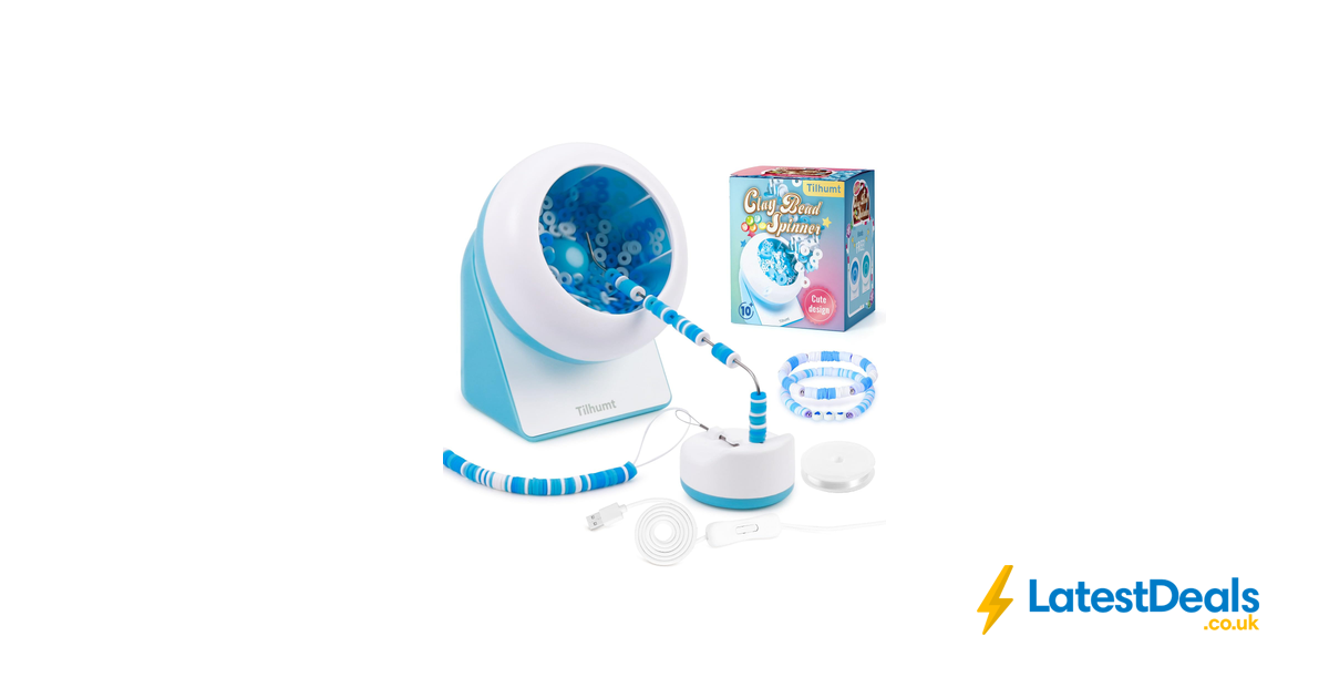 Tilhumt Electric Clay Bead Spinner for Jewelry Making, Blue, £9.99 at ...
