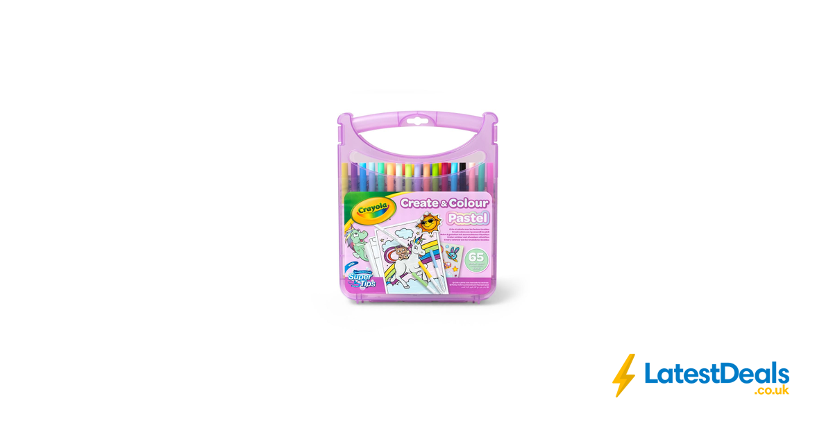 CRAYOLA Pastel Create & Carry Case, 65+ Pieces for Ages 4+, £6.50 at Amazon