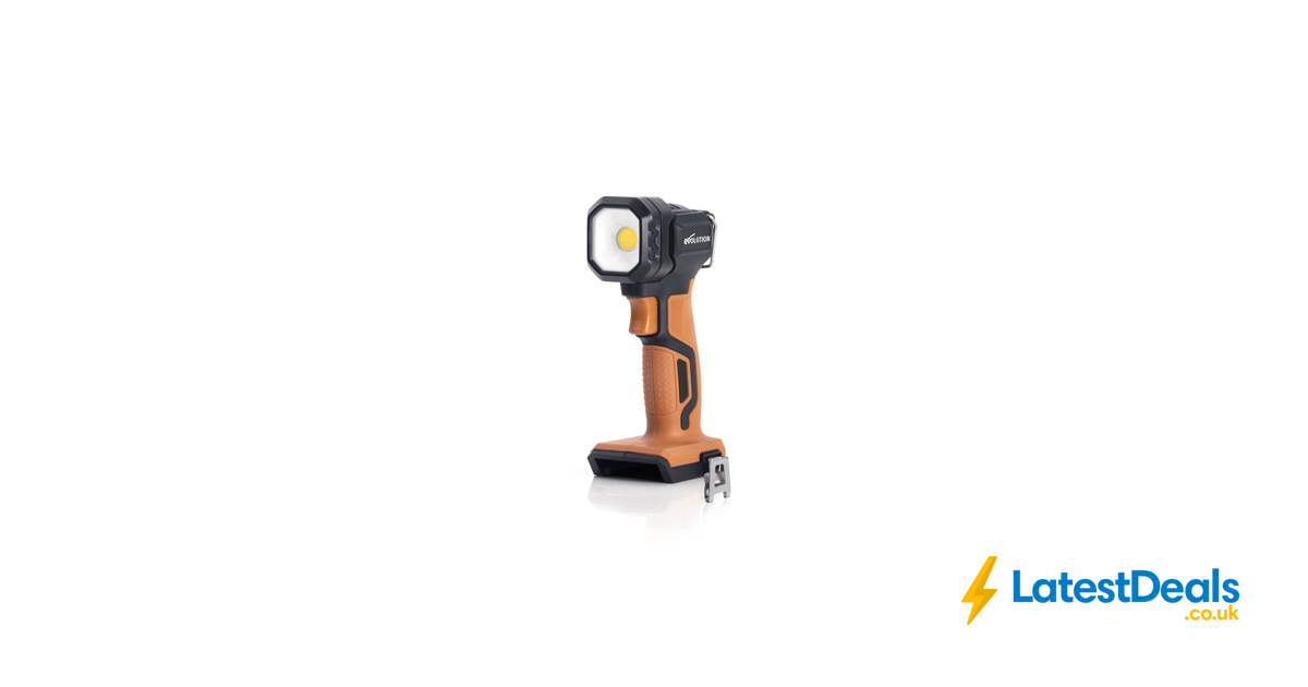 Evolution Cordless LED Work Torch, Rechargeable, 750/1000 Lumens, £14. ...