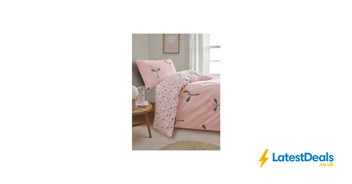 Daisy Reversible Single Duvet Set, £7 at ASDA