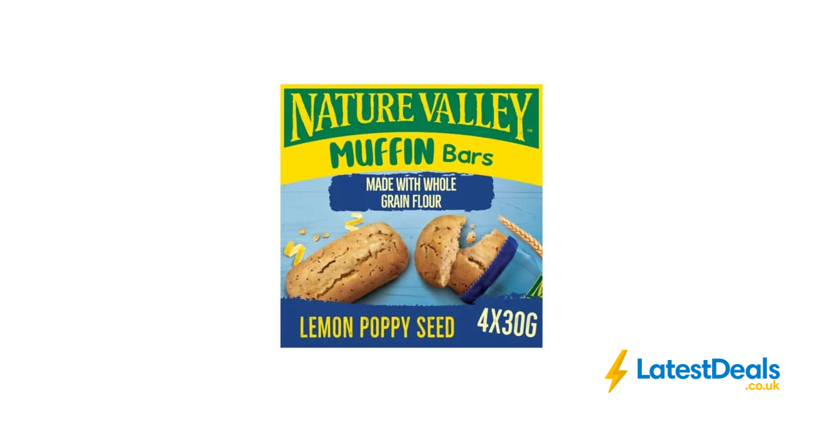 Nature Valley Muffin Bars Lemon Poppy Seed 4x30g, £1 at ASDA