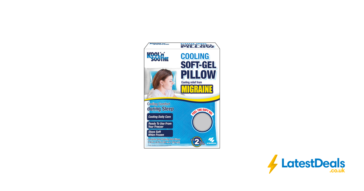 KOOL 'N' SOOTHE Reusable Cooling Gel Pillow for Migraine Relief, £4.96 ...