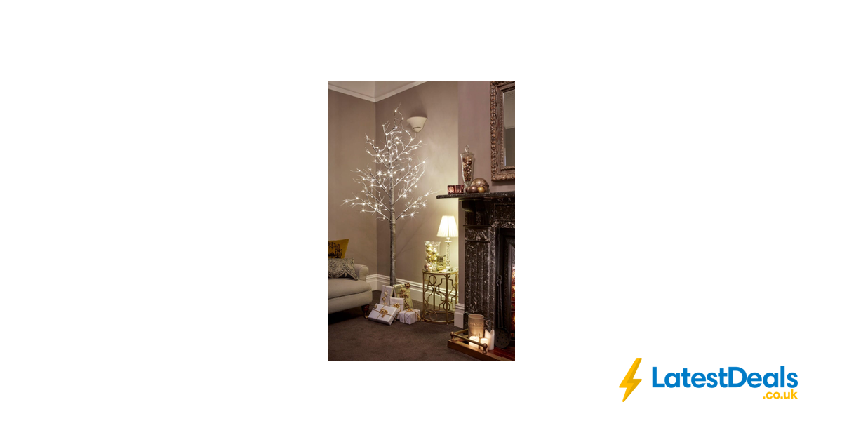 Artificial Pre-Lit Snowy Twig Tree, £45 at OnlineHomeShop