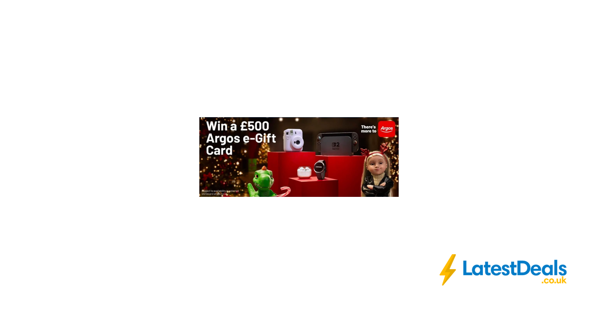 WIN £500 to Spend at Argos with Two E-Gift Cards up for Grabs!