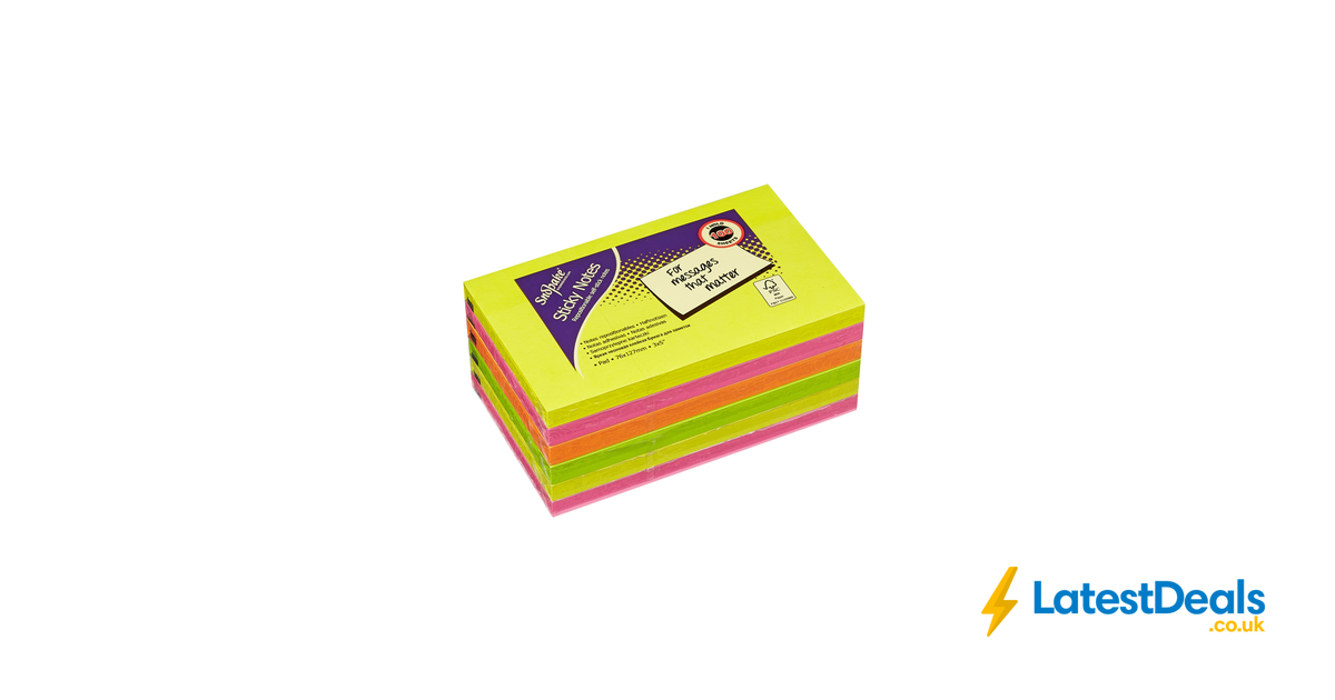 Snopake Neon Sticky Notes, 6 Pads, 100 Sheets Each, £5.03 at Amazon