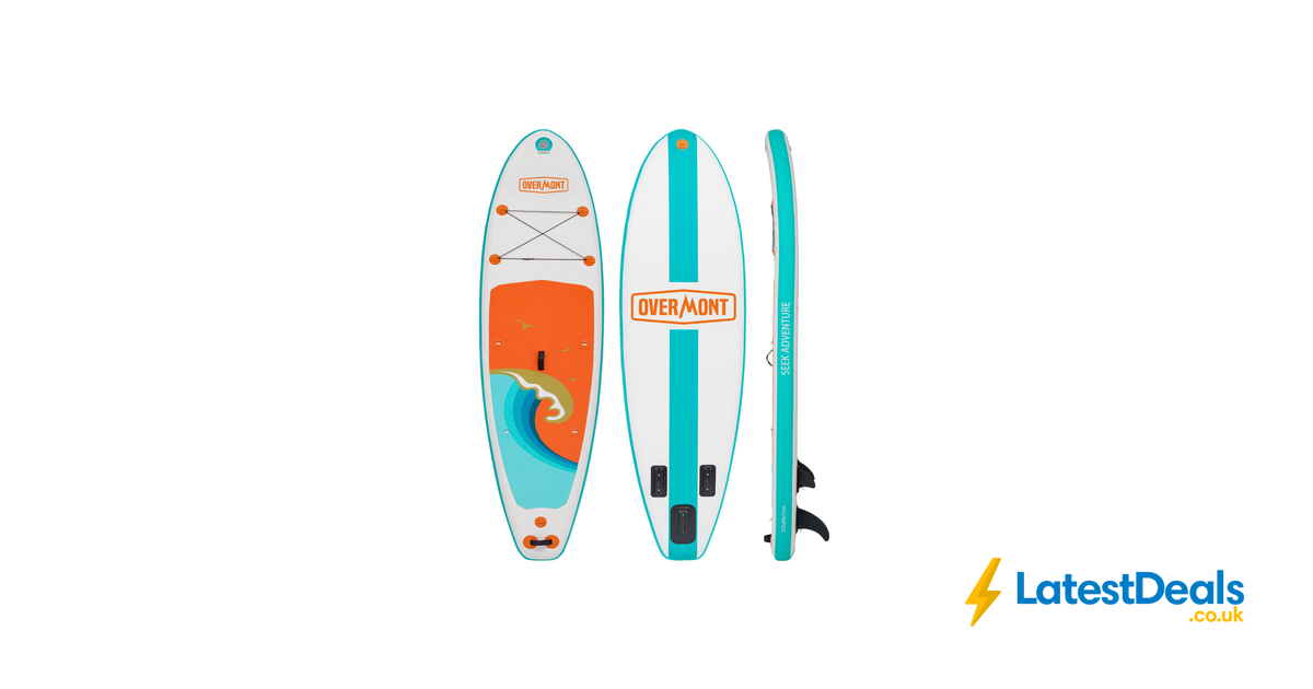 Overmont Inflatable SUP with Paddle, Pump, Backpack, Leash, Fins, £85 ...